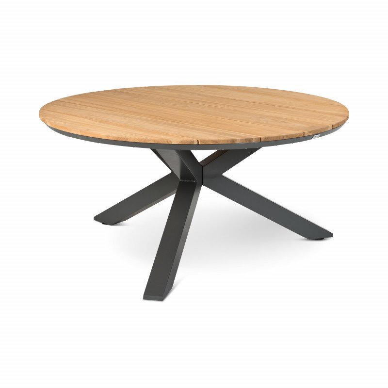 Tierra Outdoor tuintafel Orbital teak Ø120 cm - Tuincentrum Borghuis